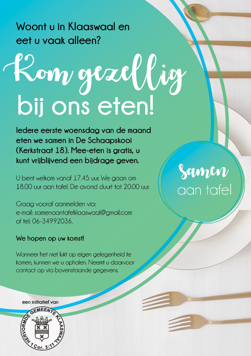 Samen aan Tafel - Hervormde Gemeente Klaaswaal